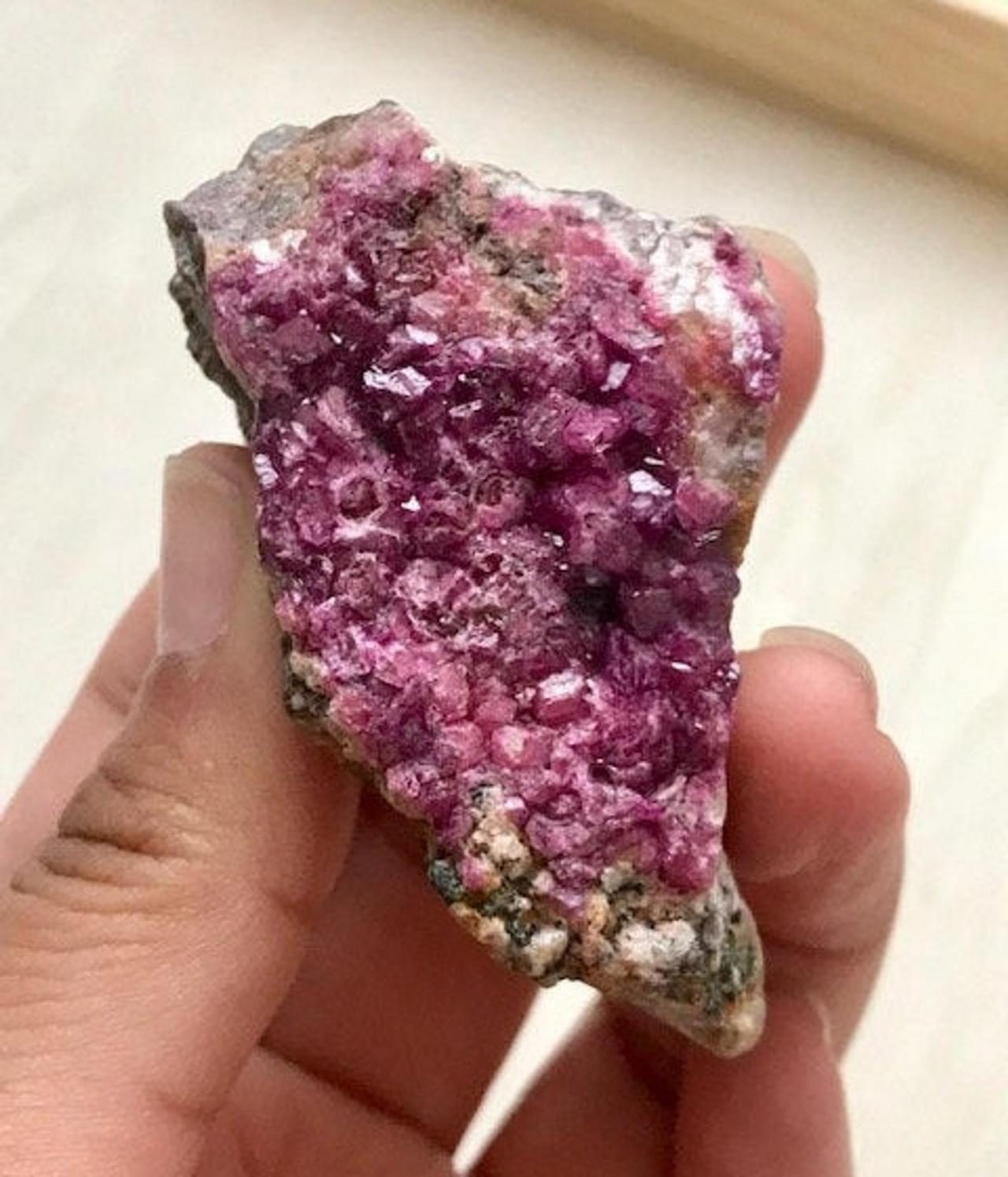 Pink Cobalto Calcite Specimen; Pink Calcite; Rare Crystals; Pink Druzy ...